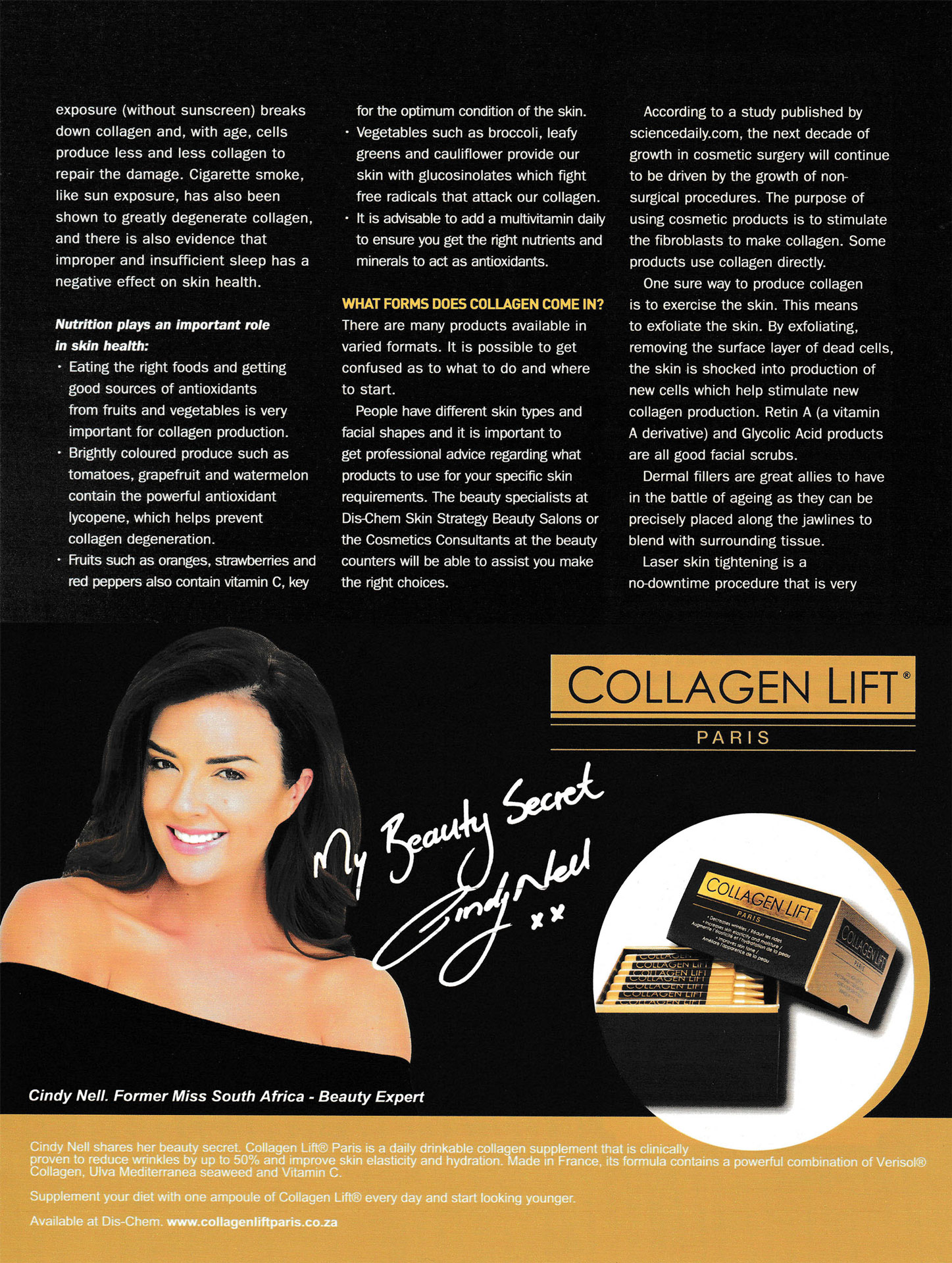 Media Release - Collagen Lift Paris (ZA)